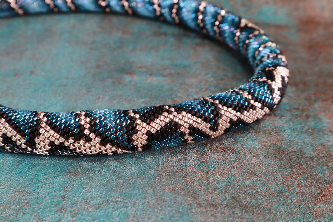Bead Crochet PDF Pattern Blue Snake PDF Pattern for Bead - Etsy