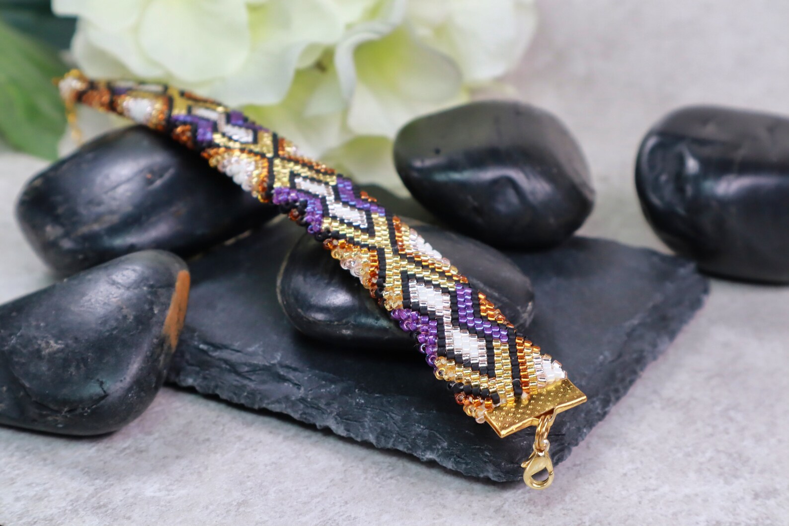 Bead Crochet PDF Pattern Geometry - PDF Pattern for Bead Necklace ...