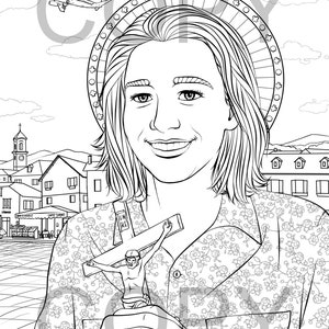 Blessed Chiara Luce Badano Coloring Pages - Etsy