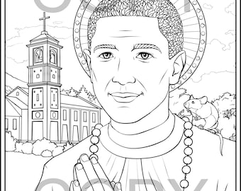 Catholic Coloring Page Saint Martin De Porres Catholic Saints Printable ...