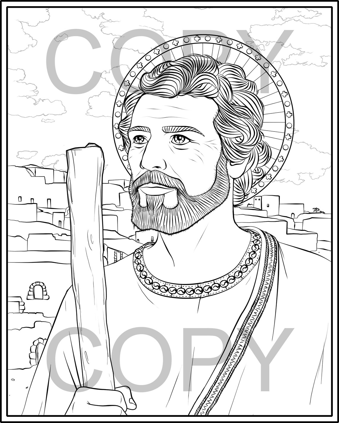 Saint Joseph Coloring Pages - Etsy