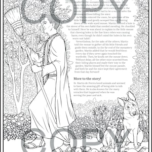Saint Martin De Porres Coloring Pages - Etsy