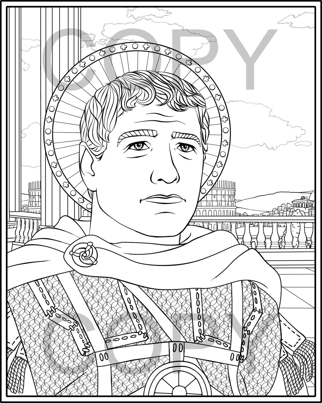 Saint Marcellus the Centurion Coloring Pages - Etsy