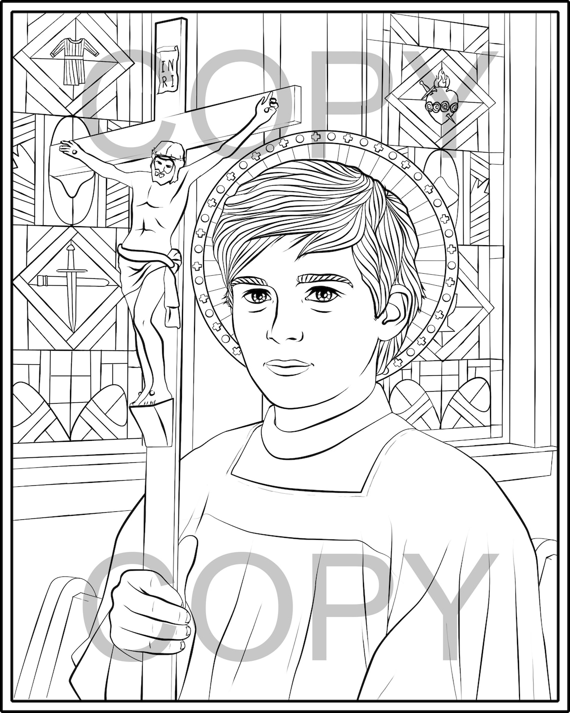 Saint Dominic Savio Coloring Pages - Etsy