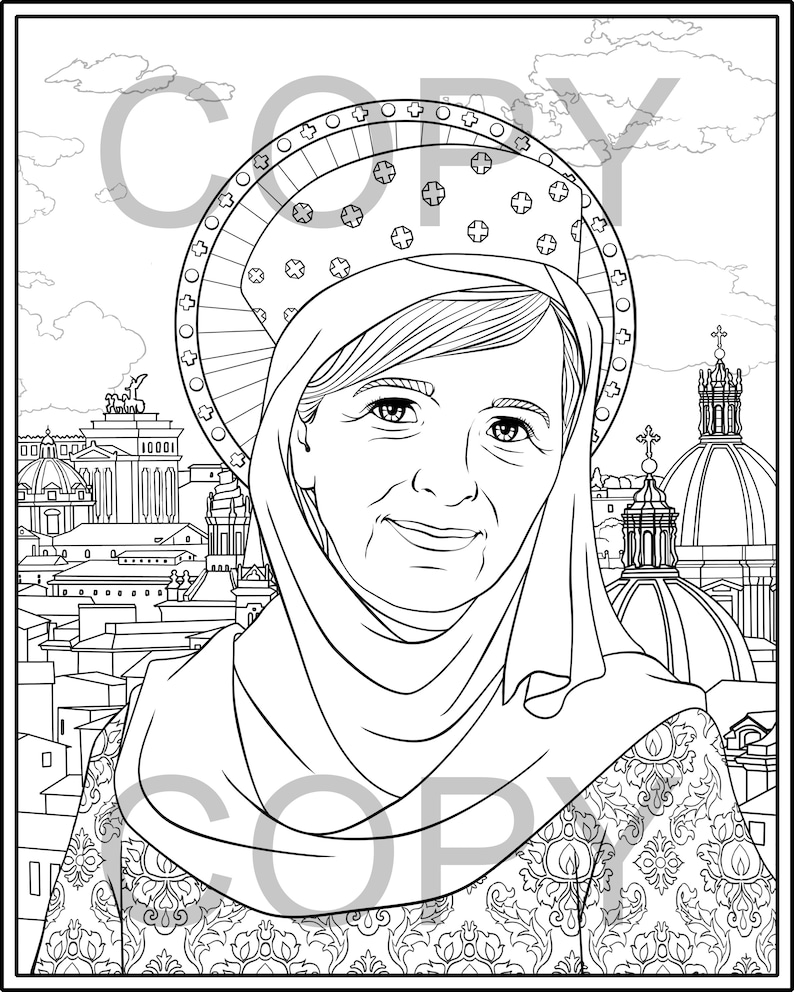 Blessed Jacoba De Settesoli Coloring Pages - Etsy