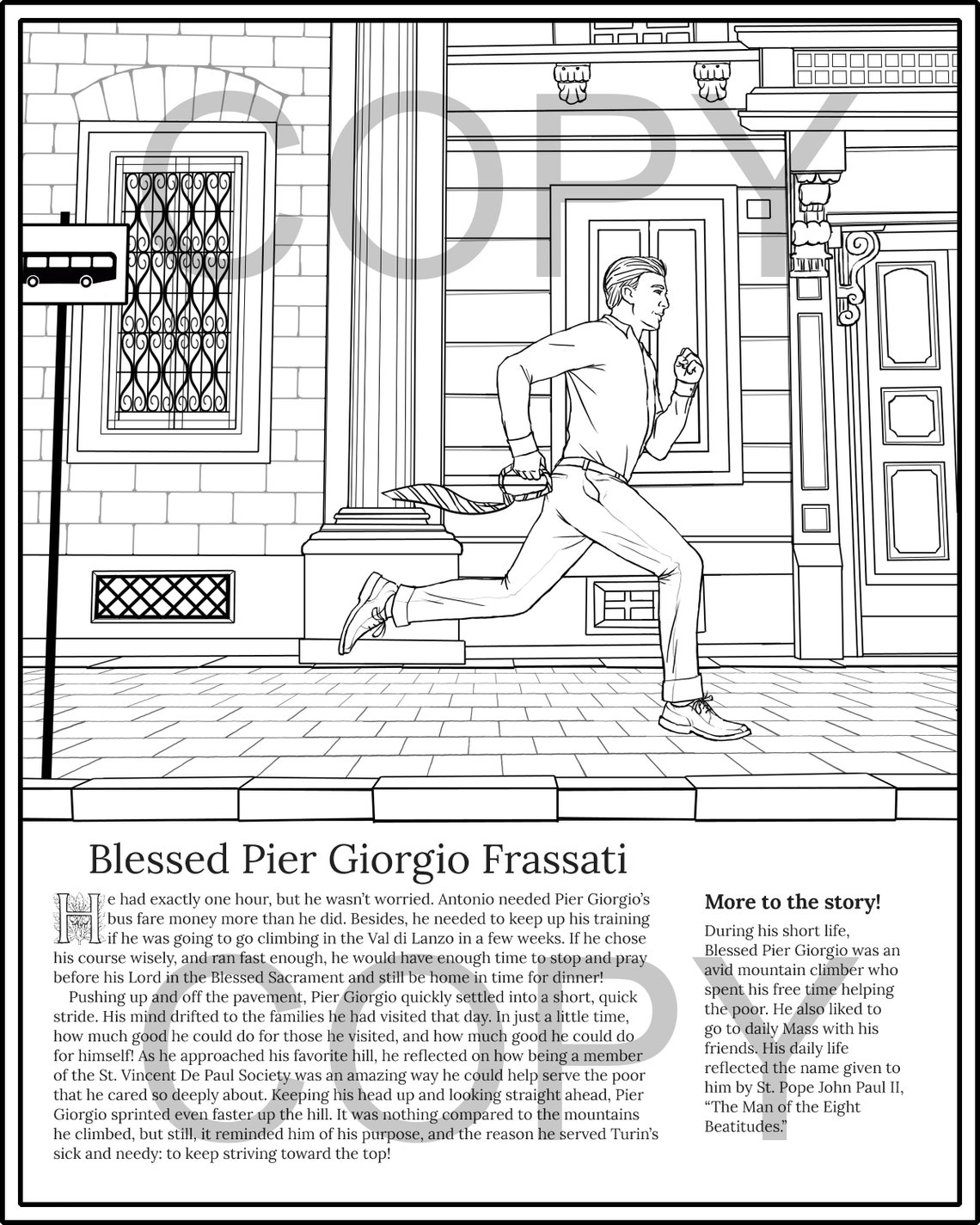 Blessed Pier Giorgio Frassati Coloring Pages - Etsy Canada
