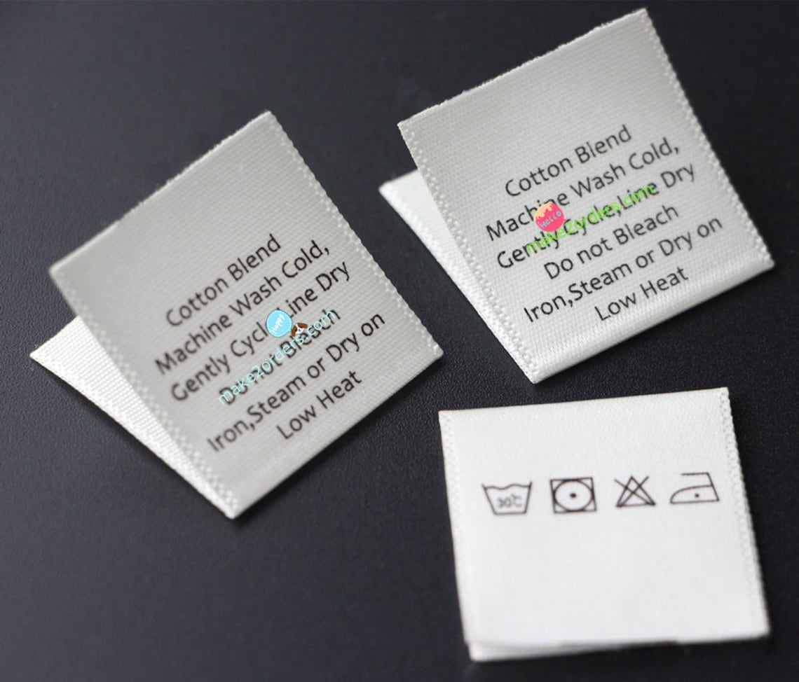 Fabric Care Labels Sew on Labels Printing Labels Satin - Etsy