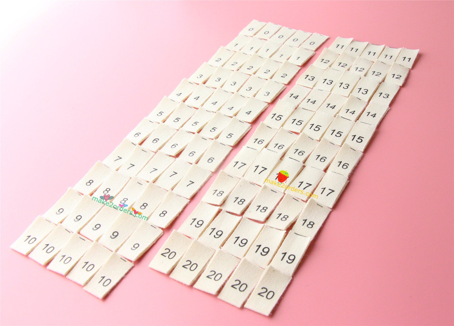 50 Sizes Label Size Tabs Toddler Size Labels Clothing - Etsy