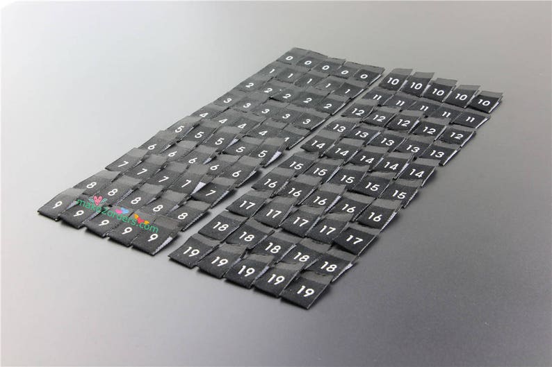 Mixed Lot Sizes Tags Number Labels Size Labels Woven Size - Etsy