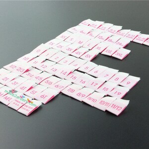 500 Sizing Labels, Label Tags, Infant Size Tags, Clothing Size Labels ...