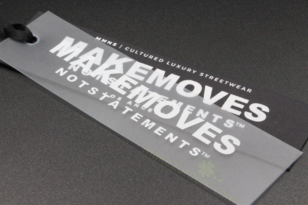 Black Paper Hang Tags, White Foil Swing Tags, Custom Black Tags, White ...