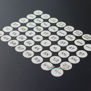 Clothing Size Sticker, Number Sticker, Clothing Sticker, Paper Sticker ...