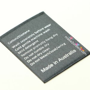Fabric Care Labels, Sew on Labels, Printing Labels, Satin Ribbon, Sew ...