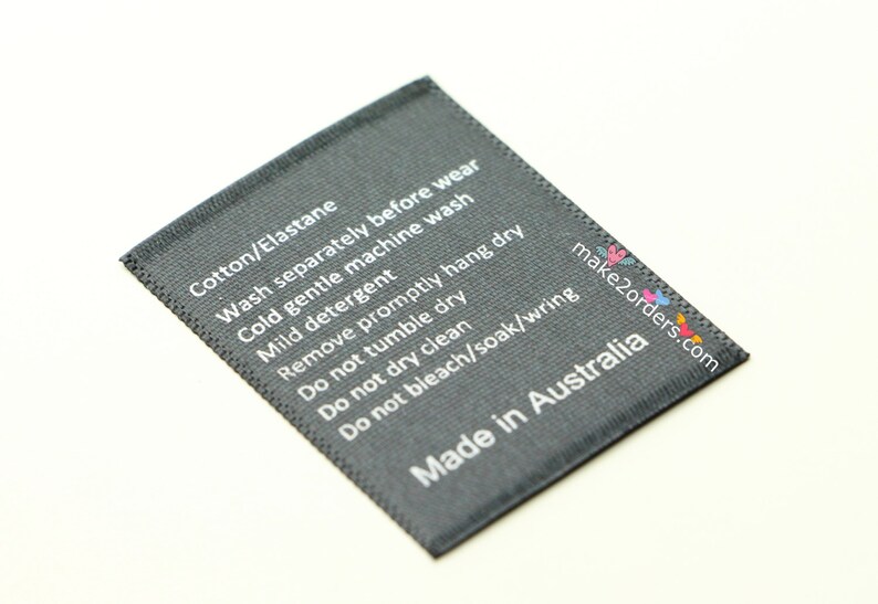 Fabric Care Labels Sew on Labels Printing Labels Satin - Etsy