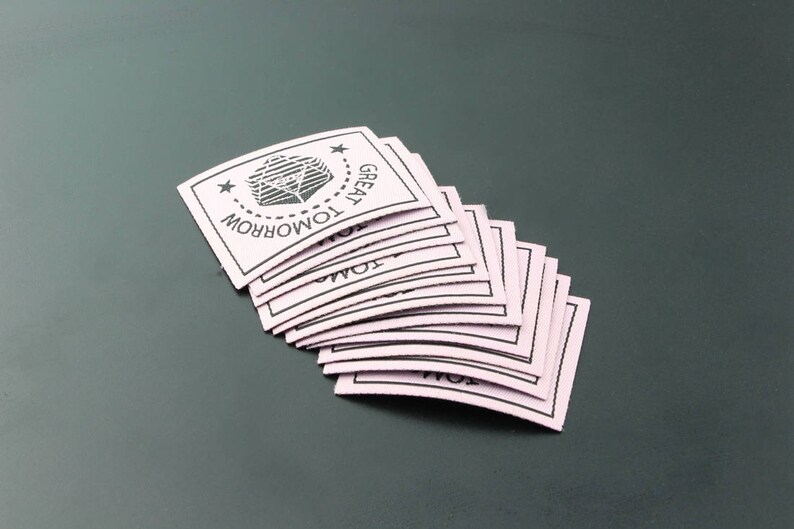 100 Iron on Custom Tag Iron Labels Custom Iron on Label - Etsy