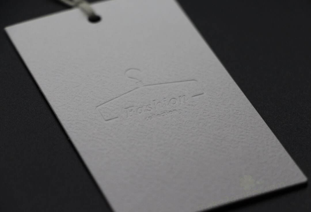 Embossed Recycled Hang Tags, Debossed Textured Hang Tag, Recycled Swing ...