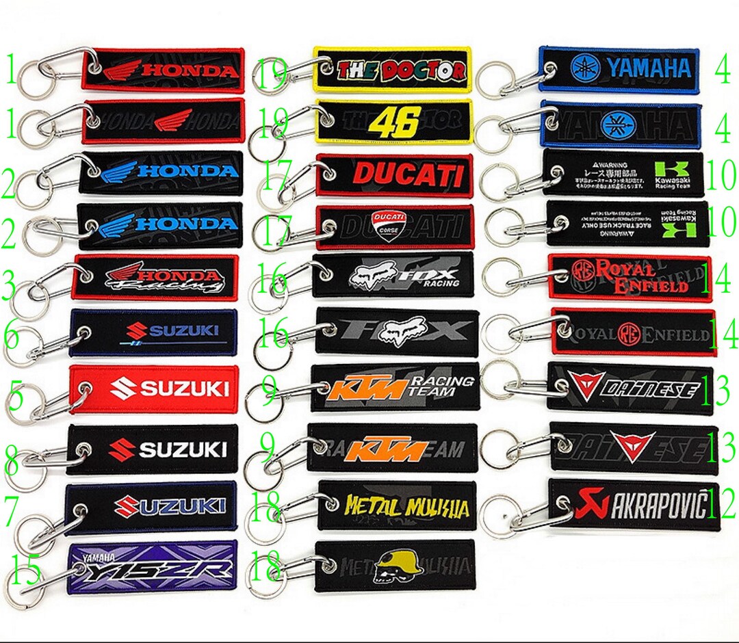 Motogp Thick Double-sided Key Tag, Double-layer Woven Motorbike Key ...