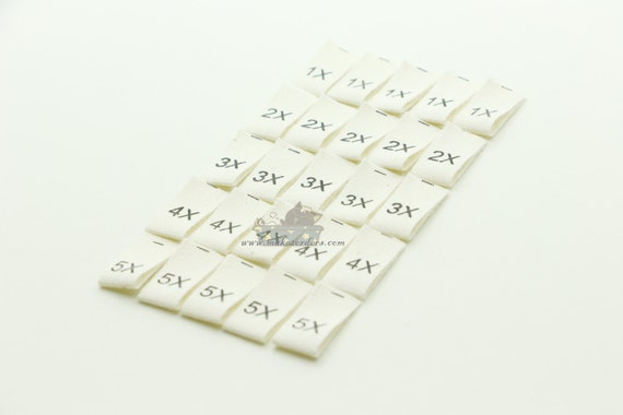 350 Size Tab Tags for Kid Toddler Size Labels Sizes Label | Etsy