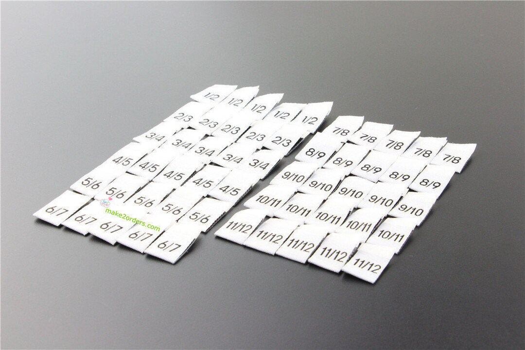 Sizes Label, Number Labels, Woven Clothing Labels, Apparel Label, Size ...
