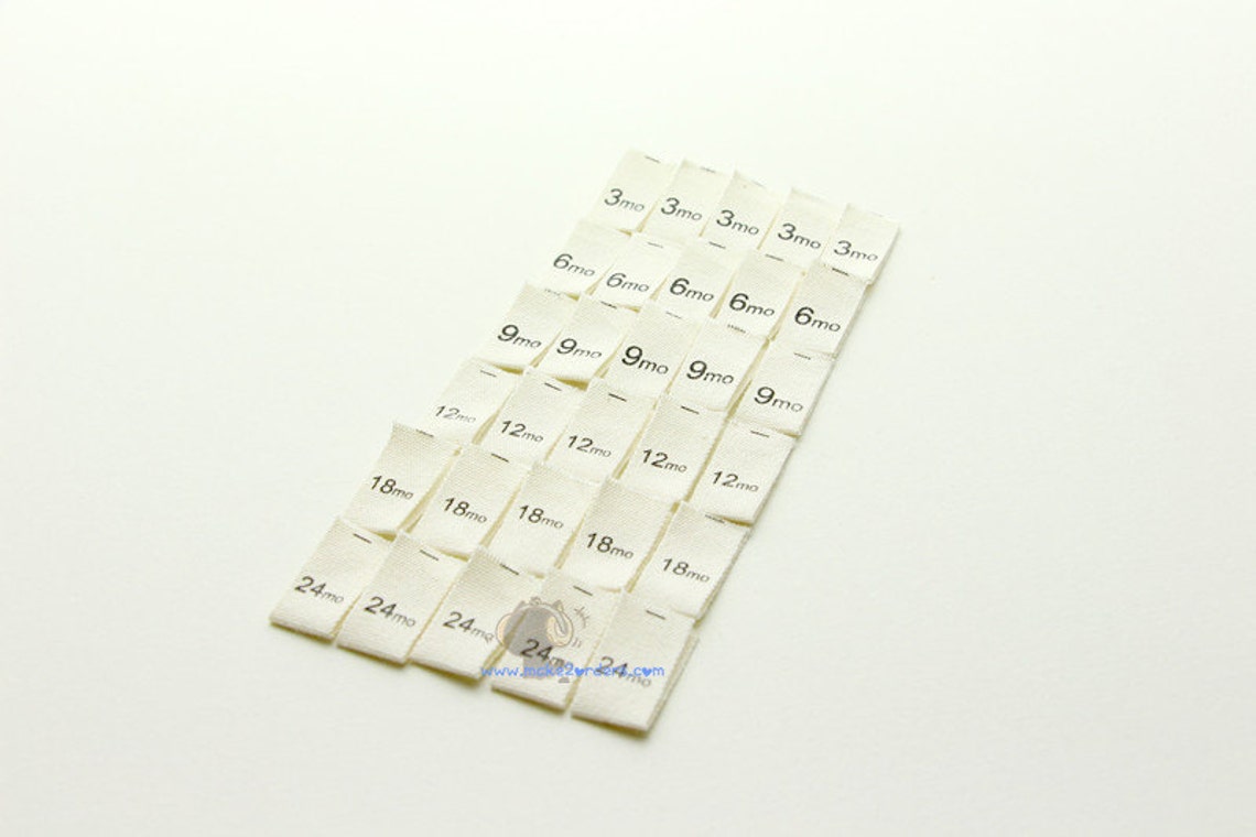 100 Cotton Size Tags Clothing Tags Cotton Tags Cotton - Etsy