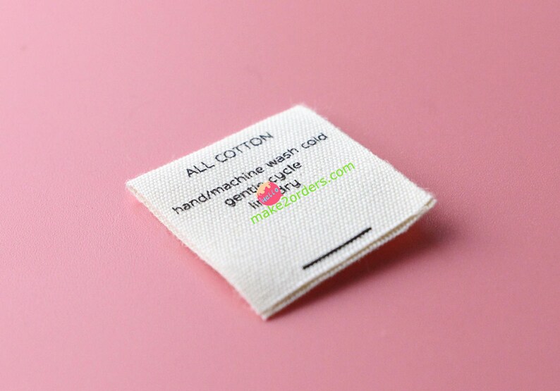 Organic Label Herringbone Label Printed Labels Clothing - Etsy