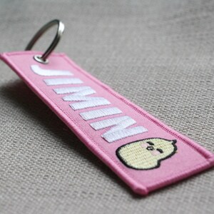 Custom Embroidery Keychain, Custom Keychain, Fabric Embroidered Key ...