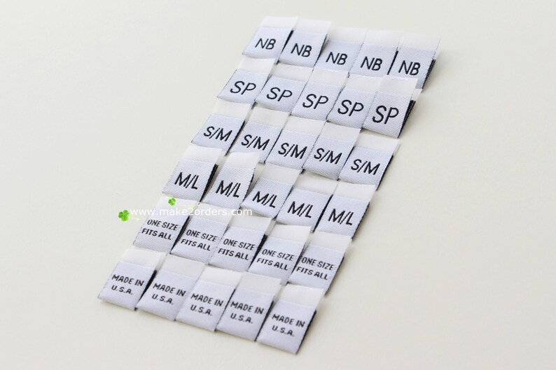 500 Sizing Labels Label Tags Infant Size Tags Clothing Size | Etsy