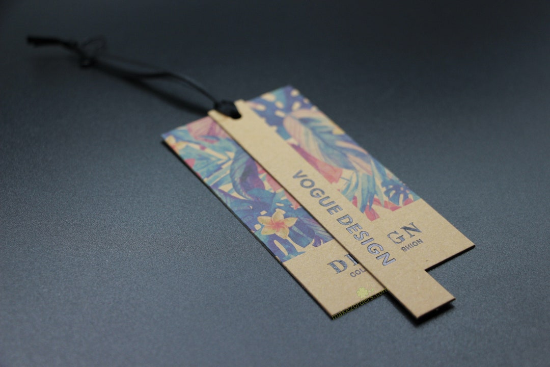 Dual Kraft Swing Tags, Recycled Kraft Paper Tags, Kraft Label, Kraft Foil Tags, Hot Stamping ...