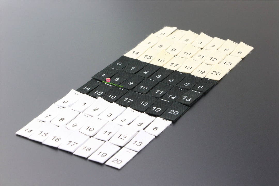 50 Sizes Label, Size Tabs, Toddler Size Labels, Clothing Labels ...