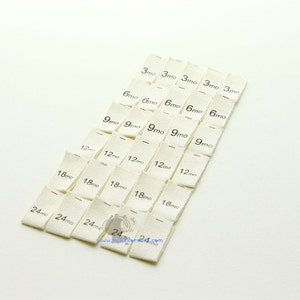 350 Size Tab, Tags for Kid, Toddler Size Labels, Sizes Label, Size Tags ...