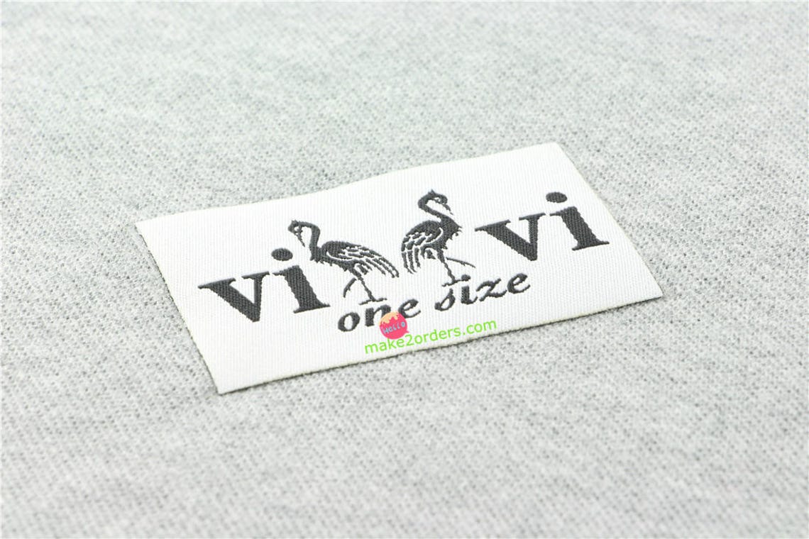 100 Iron on Custom Tag Iron Labels Custom Iron on Label - Etsy