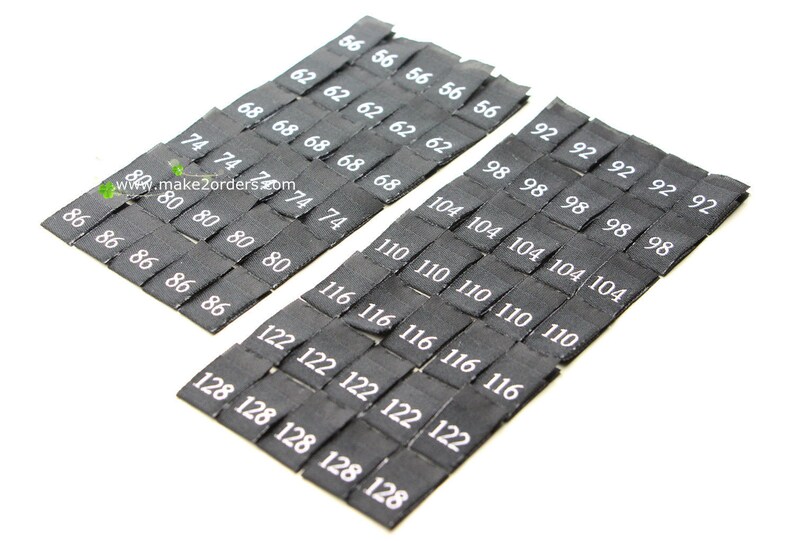 Mixed Lot Sizes Tags Number Labels Size Labels Woven Size - Etsy