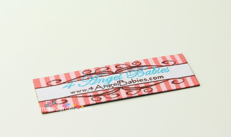 100 Iron on Custom Tag Iron Labels Custom Iron on Label | Etsy