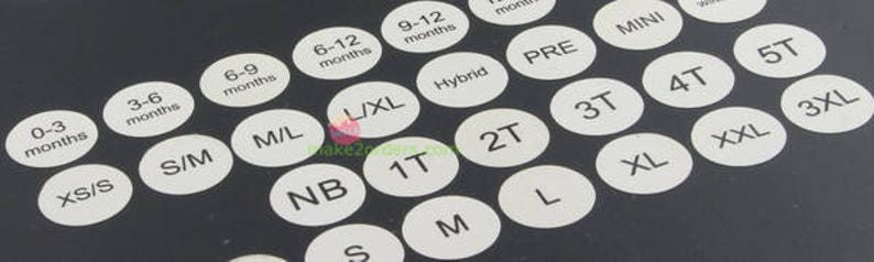 Clothing Size Sticker Number Sticker Clothing Sticker Paper | Etsy