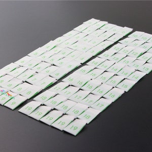 Mixed Lot Sizes Tags, Number Labels, Size Labels, Woven Size Tags ...