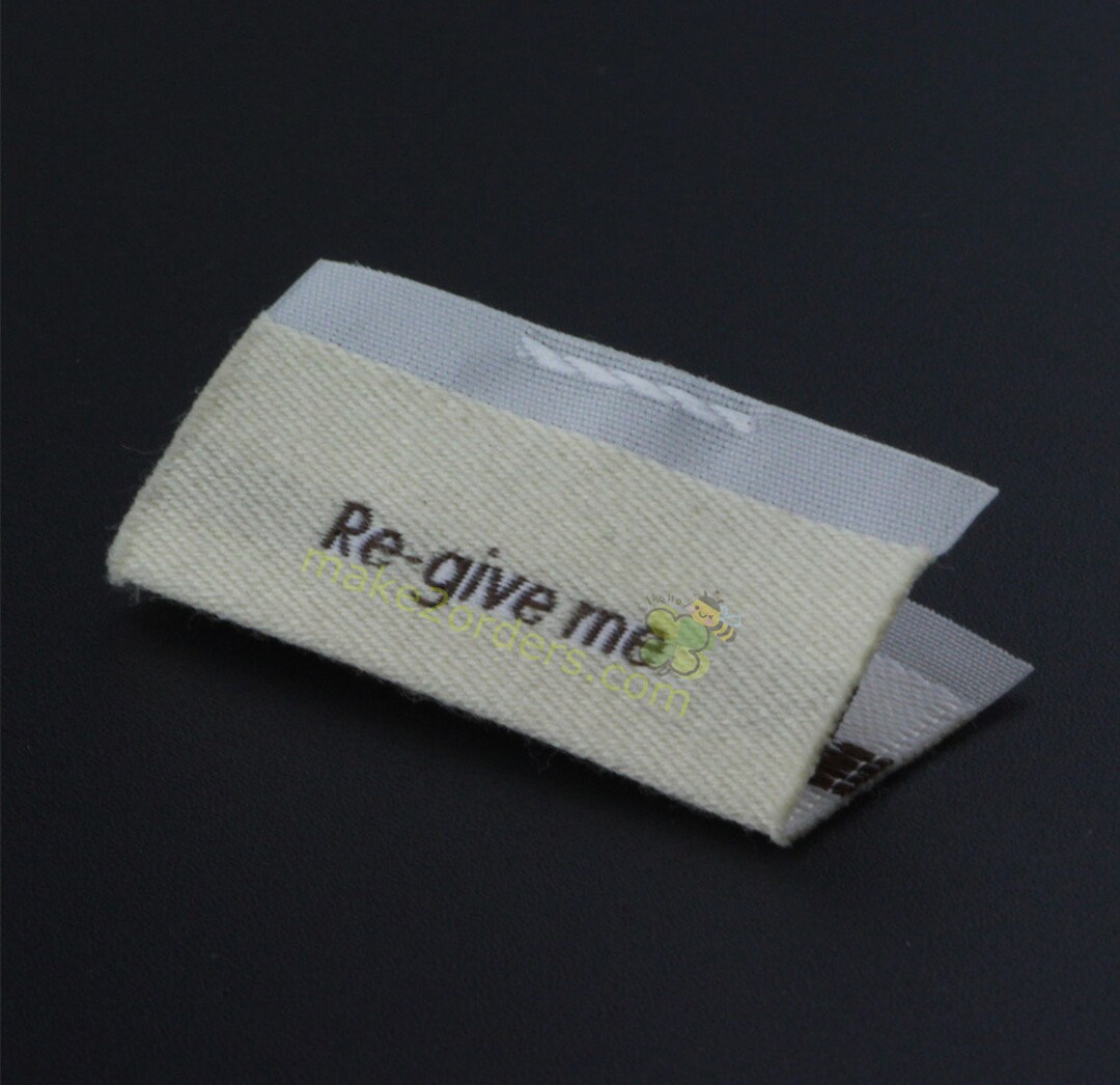 Custom Woven Cotton Label, Woven Cotton Logo Labels, Woven Cotton ...