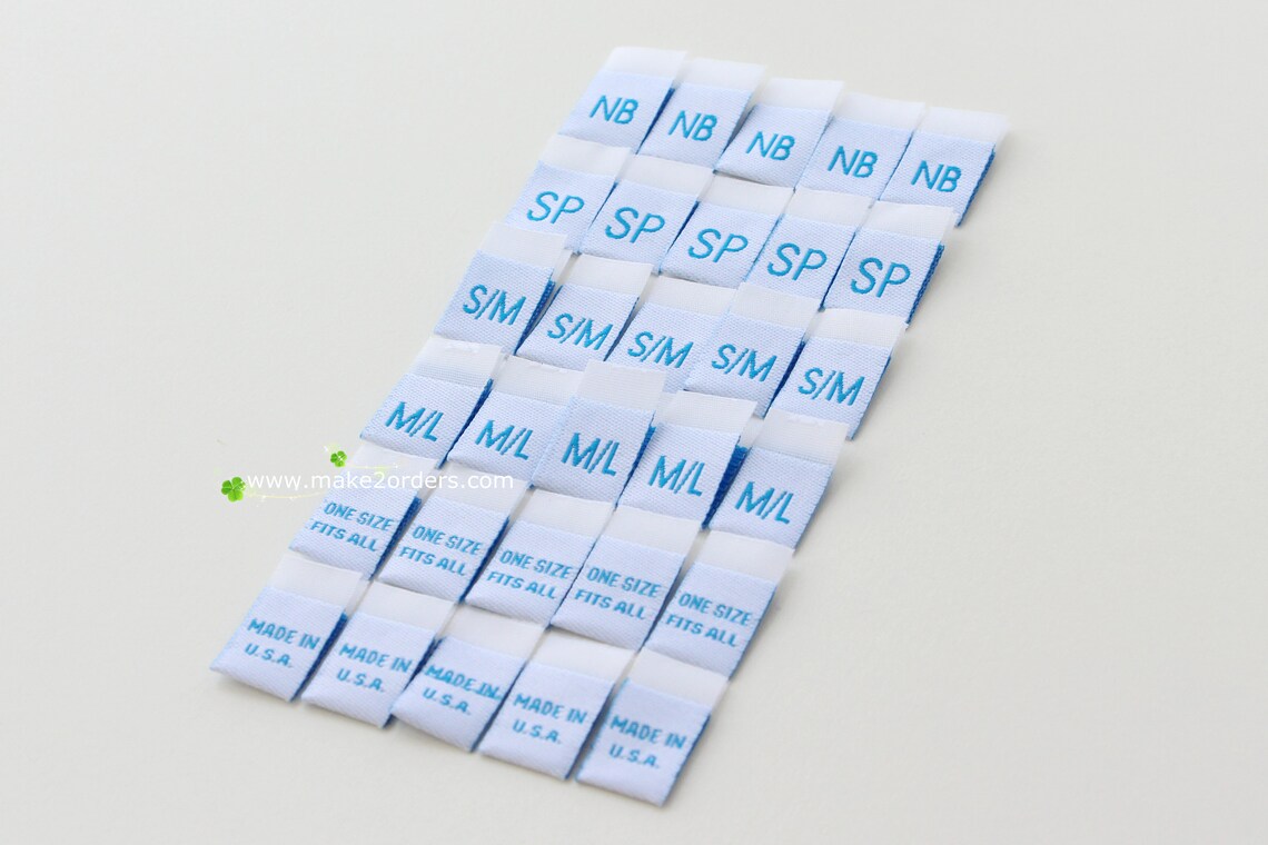 500 Sizing Labels Label Tags Infant Size Tags Clothing Size | Etsy