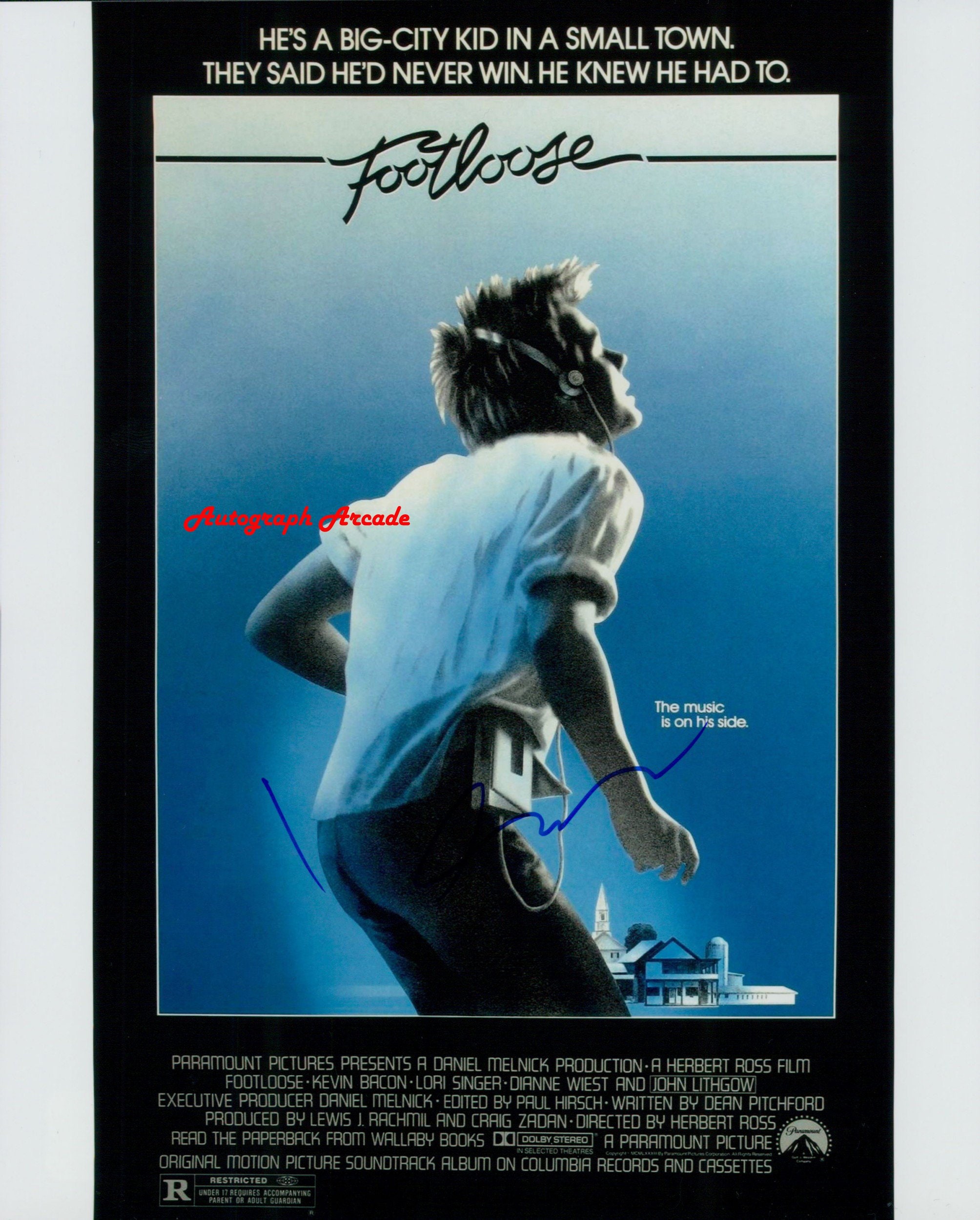 KEVIN BACON Footloose Signed Original Autographed Photo 8x10 COA 1 - Etsy