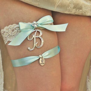 Dusty Blue Garter Something Blue Garter French Blue Wedding Custom ...