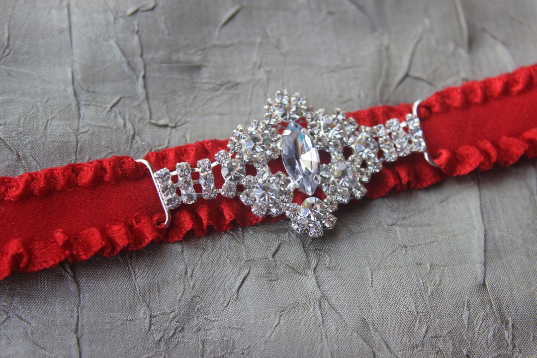 Red Garter - Wedding Garter Toss Garter Romantic Wedding Cherry Red ...