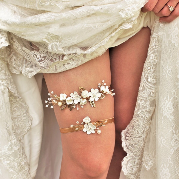 Gold Wedding Garter - Etsy