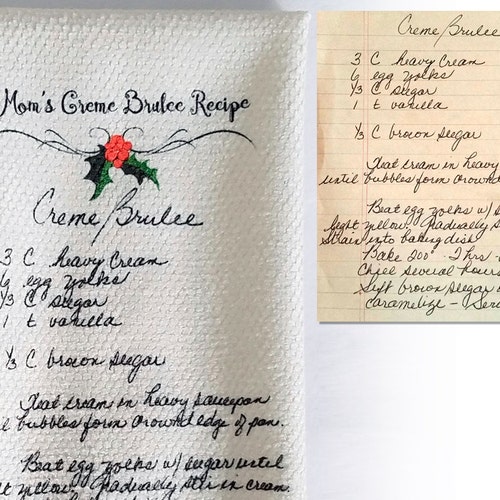 Custom Handwriting Recipe Platter Handwritten Recipe Gift - Etsy