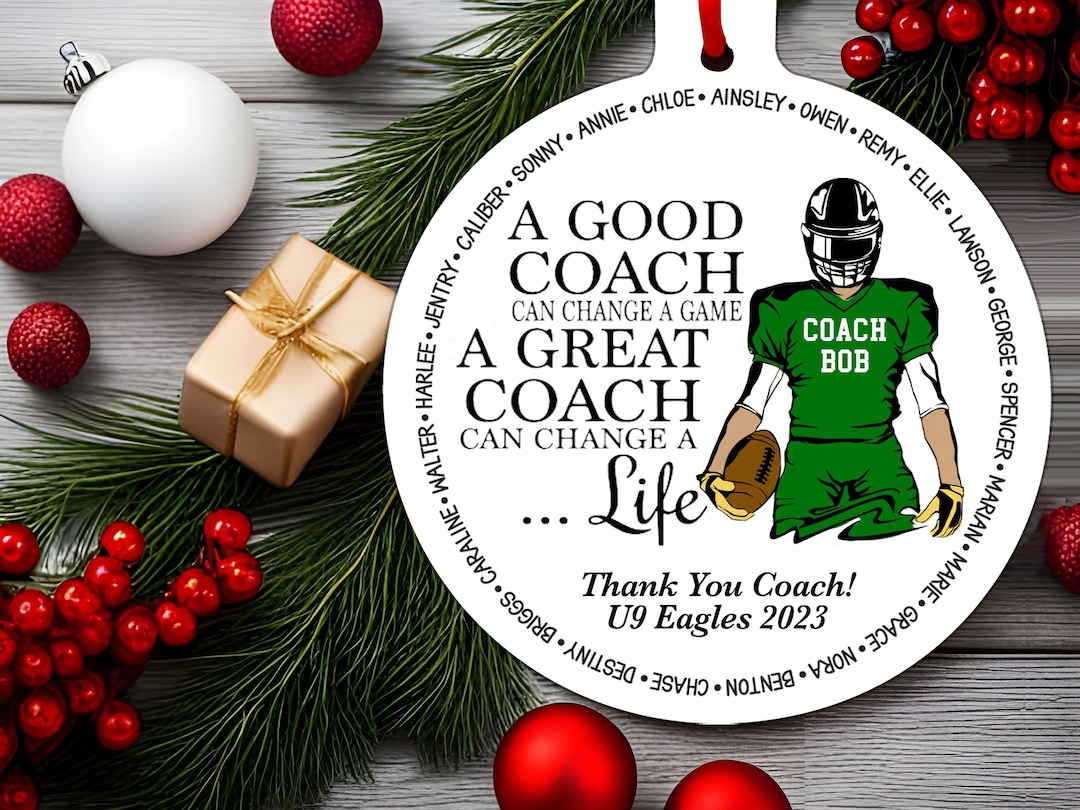Football Coach Ornament • personalized Football Team Ornament • Players ...
