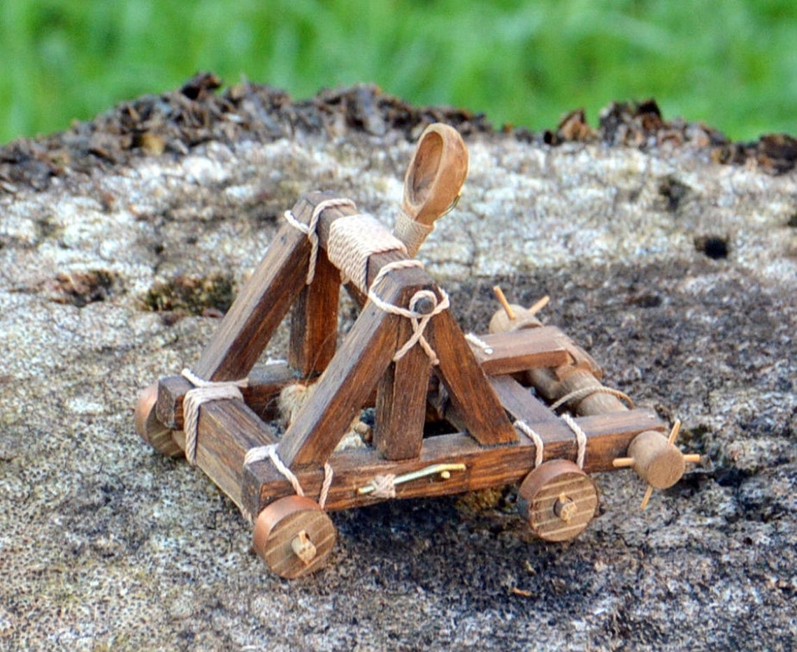 Handmade WORKING mini desktop catapult | Etsy
