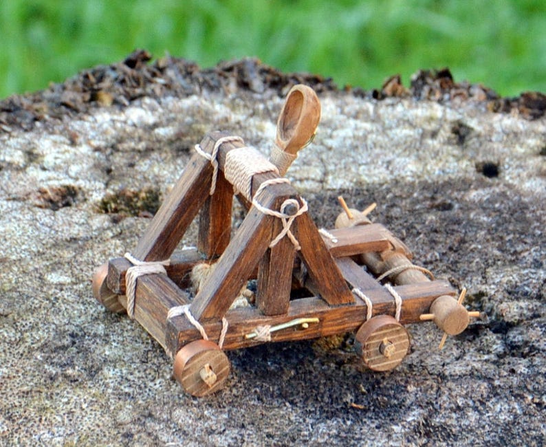 Handmade WORKING mini desktop catapult | Etsy