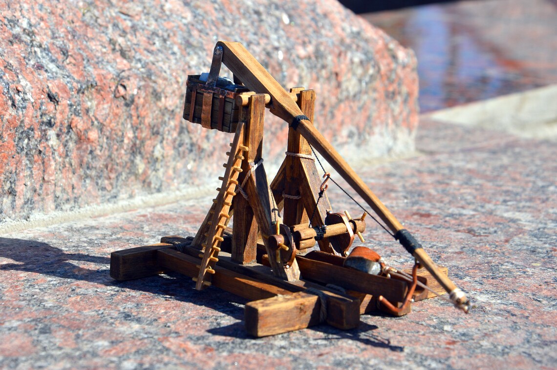 Handmade WORKING Trebuchet Model | Etsy
