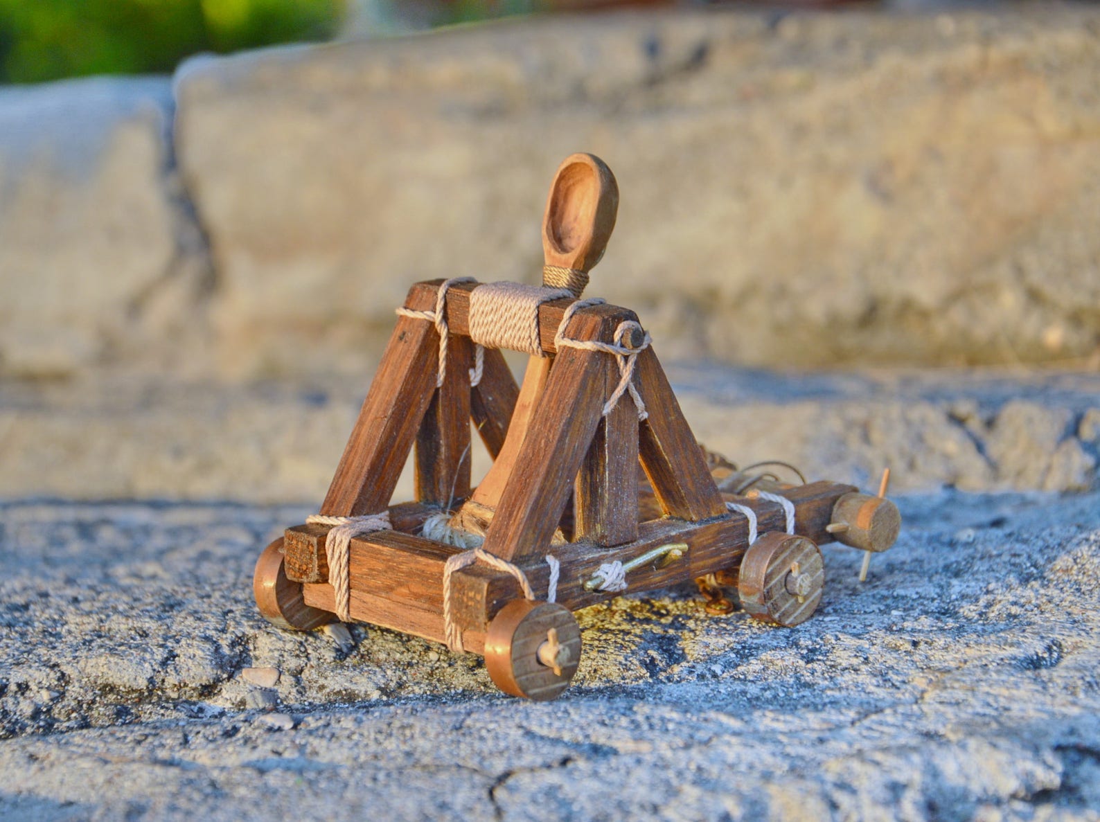 Handmade WORKING mini desktop catapult | Etsy
