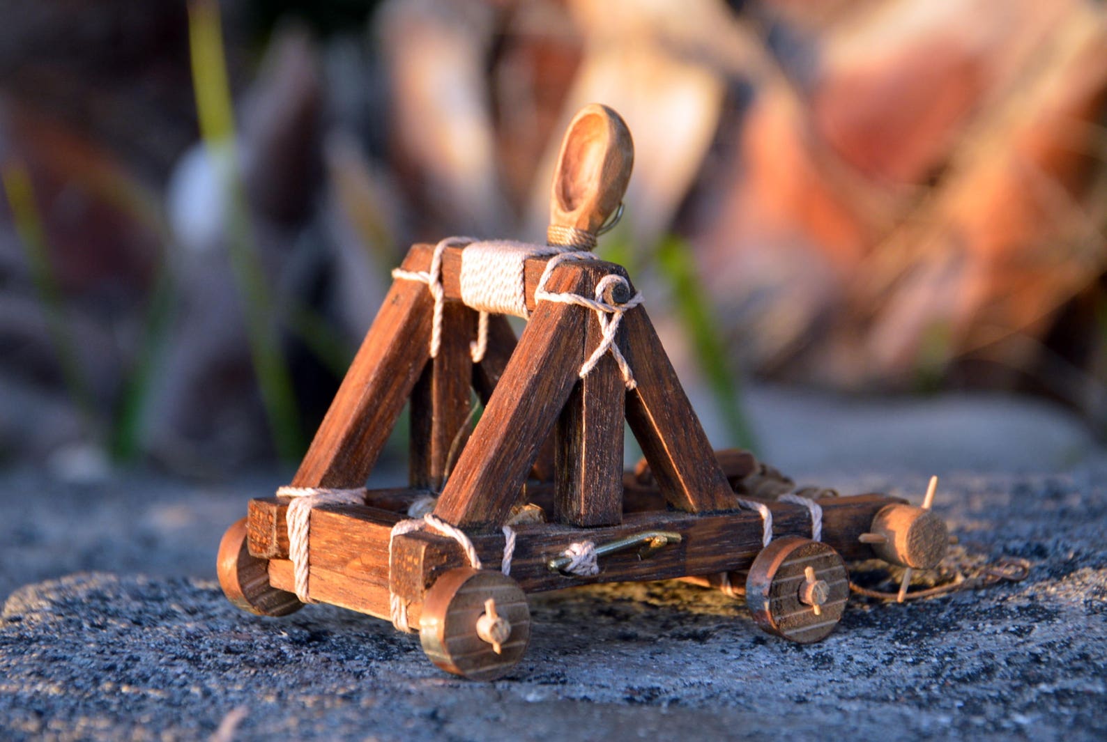 Handmade WORKING mini desktop catapult | Etsy