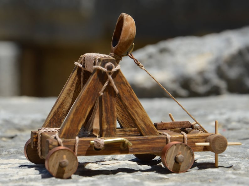 Handmade WORKING mini desktop catapult | Etsy
