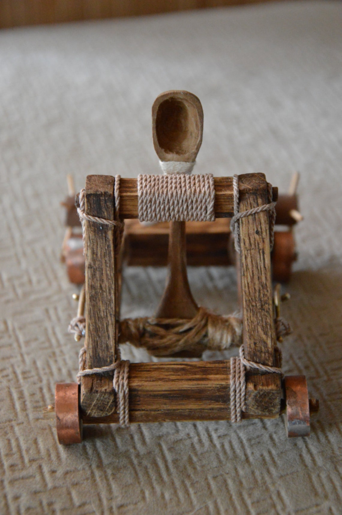 Handmade WORKING mini desktop catapult | Etsy